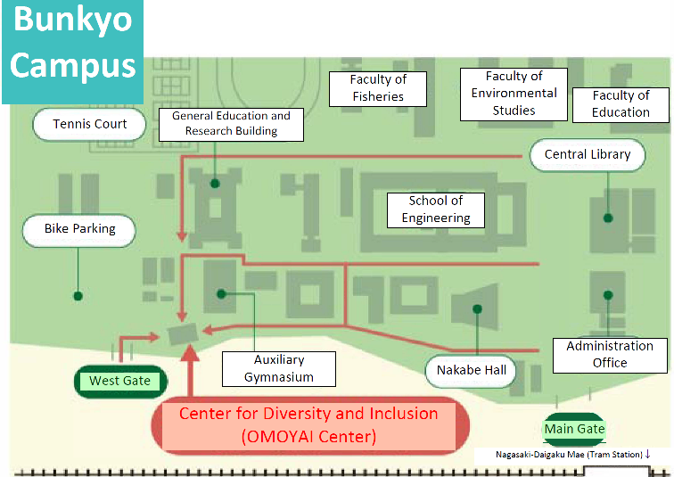 bunkyo-campus-map-english – 長崎大学ダイバーシティ推進センター